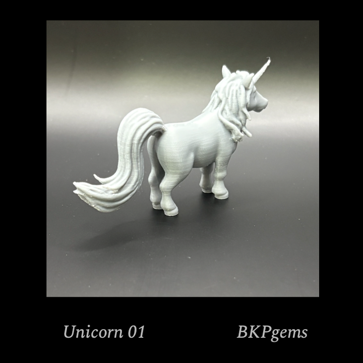 3D Printable Unicorn 01 by BKPgems